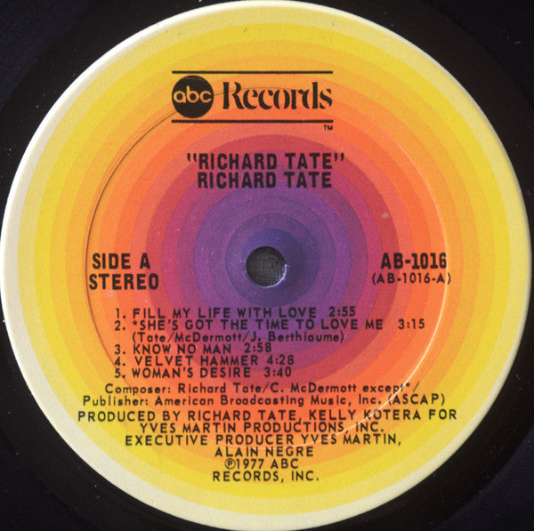 Buy Richard Tate : Richard Tate (LP, Album, Dem) Online for a great ...