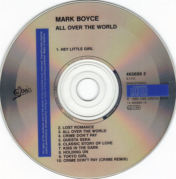 Buy Mark Boyce (2) : All Over The World (CD, Album) Online for a great ...