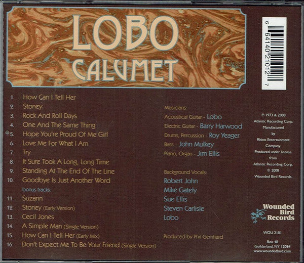 Buy Lobo (3) : Calumet (CD, Album) Online for a great price – Disc ...